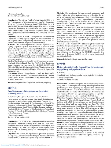 Pdf Brazilian Version Of The Postpartum Depression Screening Scale 24