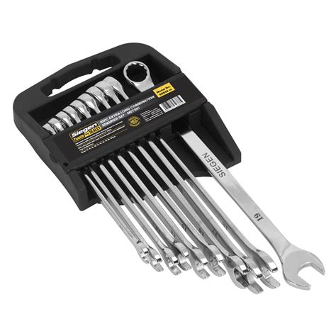 Combination Spanner Set 10pc Extra Long Metric Huttie