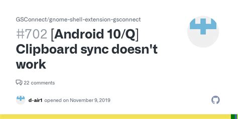 Android 10 Q Clipboard Sync Doesn T Work Issue 702 GSConnect