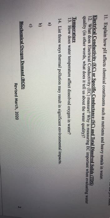 Solved Explain How Ph Affects Chemical Constituents Such Chegg Com