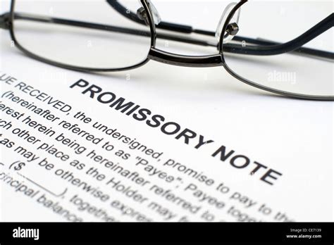 Promissory Note Usa Hi Res Stock Photography And Images Alamy
