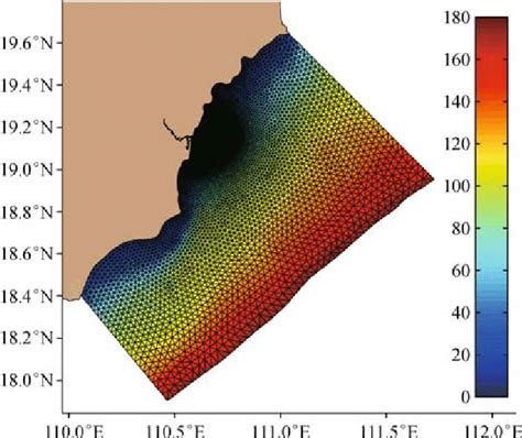 The Model Domain And Bathymetry M Download Scientific Diagram