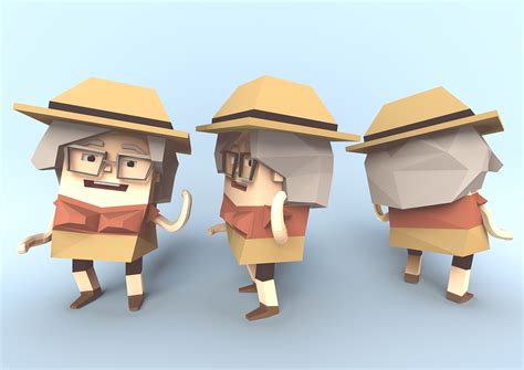Low Poly Cartoon Character 3d Model Winningvfe