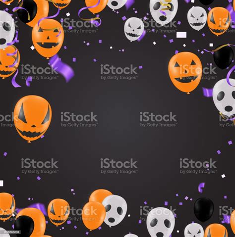할로윈 유령 Balloonsscary 공기 풍선 할로윈 배경입니다 웹사이트 짜증 배경입니다 벡터 일러스트 레이 션 10월에 대한 스톡 벡터 아트 및 기타 이미지 Istock