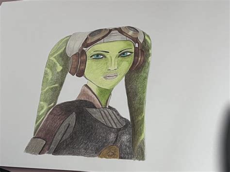 Hera Syndulla Fanart A3 Coloured Pencil Pam Gould