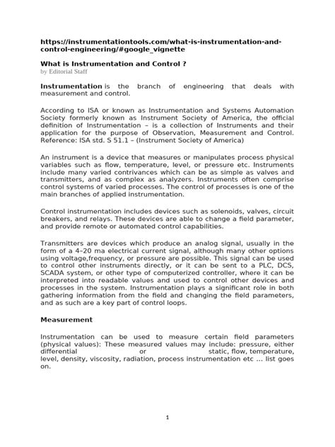 Instrumentation Lecture Note Pdf Instrumentation Sensor