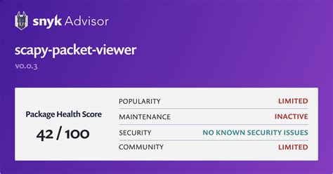 Scapy Packet Viewer Python Package Health Analysis Snyk