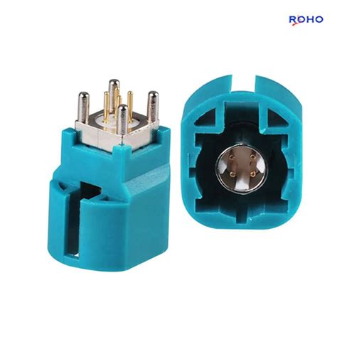 Fakra Z Code Hsd 4 Pin Plug Male Connector Pcb Mount For Rear Camera