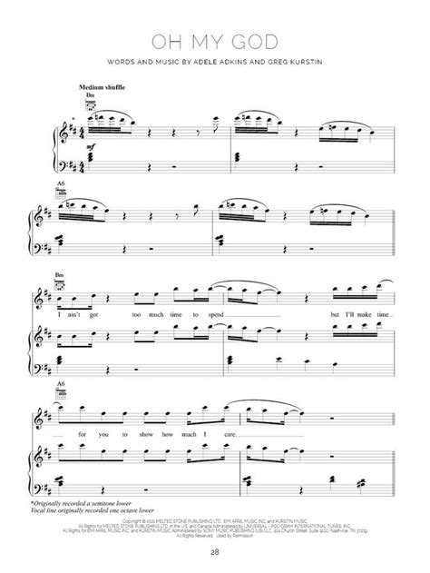 Adele 30 Nuty Piano Vocal Gitara Muzo