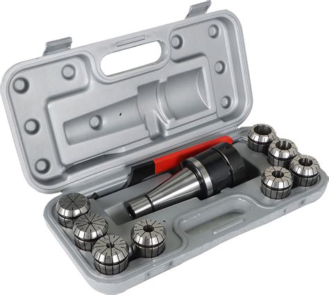 All Carb 10 Pcs Nt40 Er40 Collet Set Cnc Milling Collet Holder With 8 Er40 Collets And A Spanner
