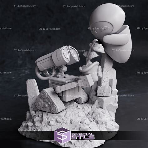 Chibi Wall E And Eve 3d Model Specialstl