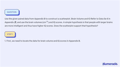 solved use the given paired data from appendix b to construct a