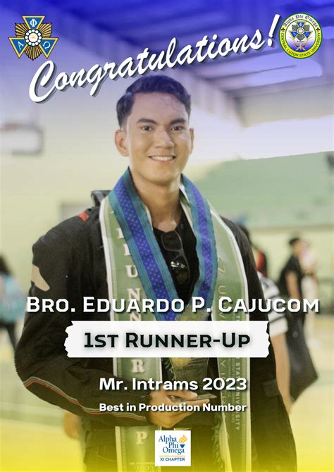 🎉👑 Congratulations To Our Mr Intramurals 2023 1st Runner Up 🌟🥇 On The First Day Of The Clsus