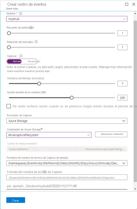 event hubs capturar eventos de streaming mediante azure portal azure event hubs microsoft learn