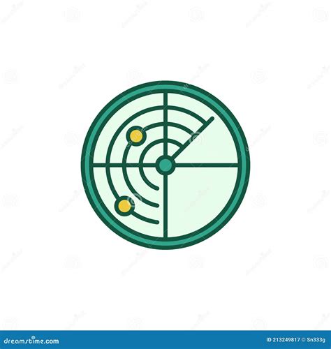 Radar Detection Vector Round Concept Creative Colored Icon Stock Vector