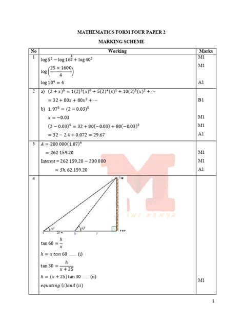Mathematics F4 Pp2 Ms Pdf Circle Triangle Geometry