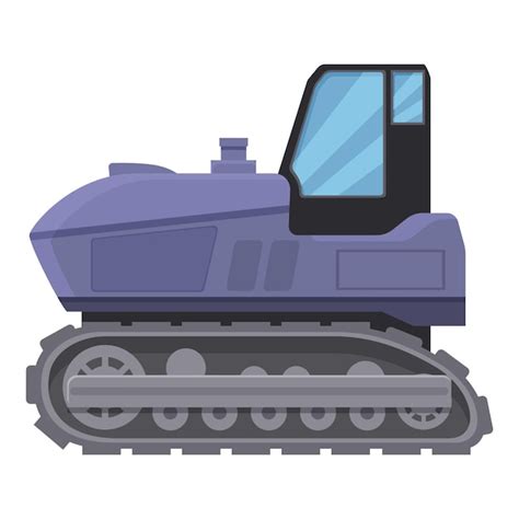 Premium Vector Violet Crawler Icon Cartoon Vector Vehicle Construction