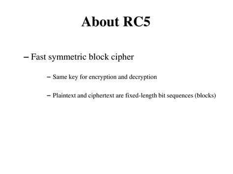 Unit 2 Implementation Of A RC5 Block Cipher Algorithm And Implementing