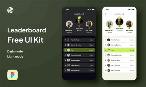 Free Leaderboard UI Kit Figma