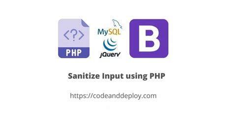 Sanitize Input Using Php Dev Community