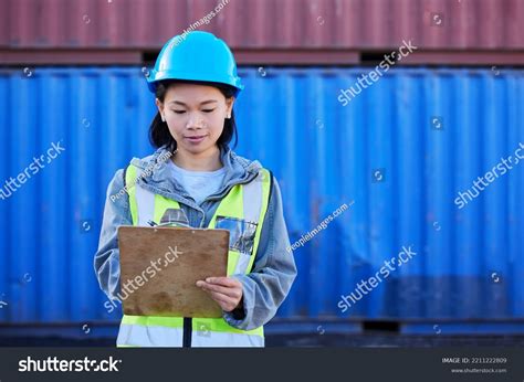 Woman Shipping Logistics Transport Checklist Freight Stock Photo Shutterstock