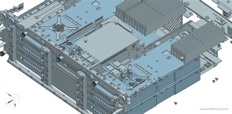 奥林帕斯3u服务器主机模块结构设计三维模型 Cad模型网海量3d模型图纸免费下载。