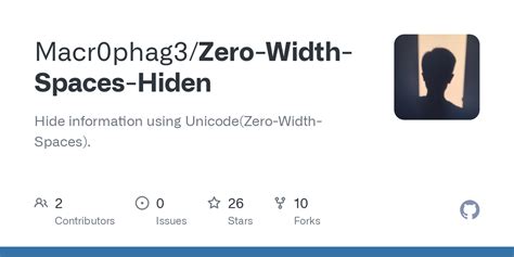 github macr0phag3 zero width spaces hiden hide information using