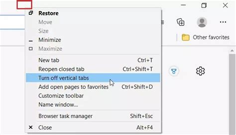 How To Enable Or Disable Vertical Tabs In Microsoft Edge Geek Rewind