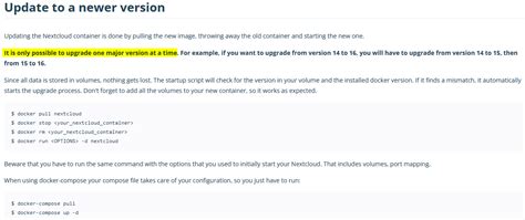 Cannot Upgrade Docker Based Nextcloud 📦 Appliances Docker Snappy Vm Ncp Aio Nextcloud
