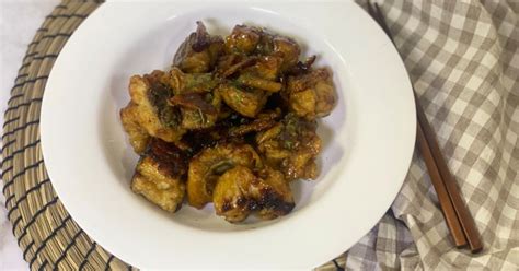 밥반찬으로 좋은 겉바속촉 데리야키 고등어 강정 만들기