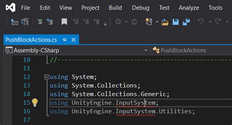 Visual Studios Doesnt Recognise The Inputsystem Namespace Does Anyone Know A Solution For It