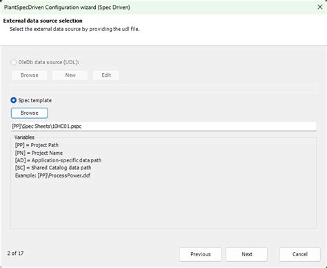 Plantspecdriven How To Use Configuration The Wizard Spec Driven Lines And Symbols Page