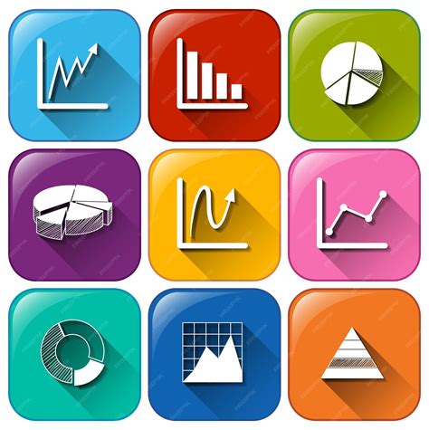 Free Vector Rounded Buttons With The Different Graphs