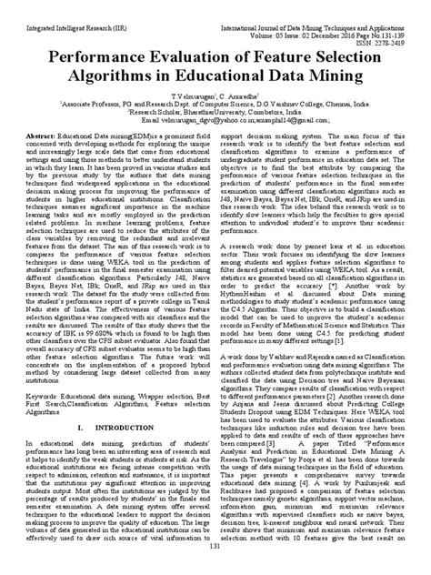 Benchmarking Performance Metrics Of Feature Selection Algorithms In Ma