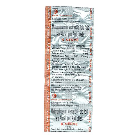 K Nerve Tablet 10s Price Uses Side Effects Composition Apollo