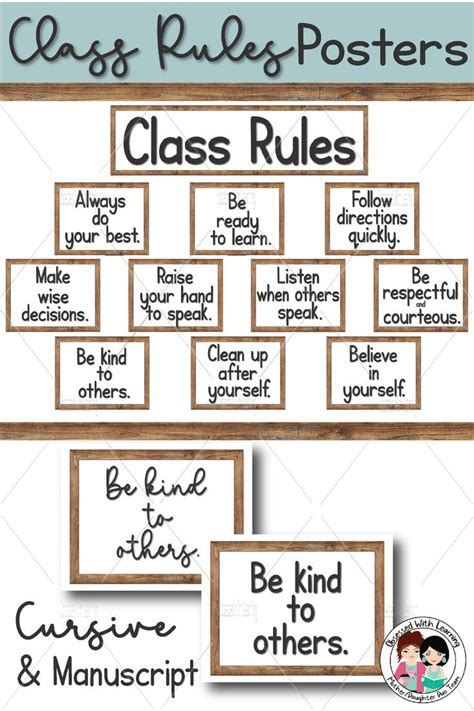 Class Rules Classroom Rules Classroom Posters Bulletin Etsy Classroom Rules Middle School