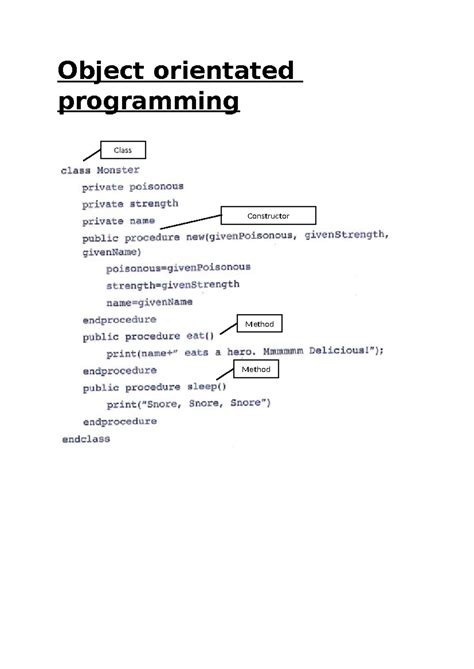 object orientated programming object orientated programming class