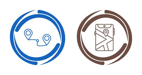 Route And Gps Icon 32892695 Vector Art At Vecteezy