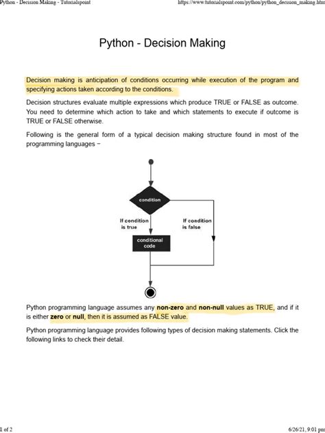 3 Python Decision Making Tutorialspoint Pdf Boolean Data Type