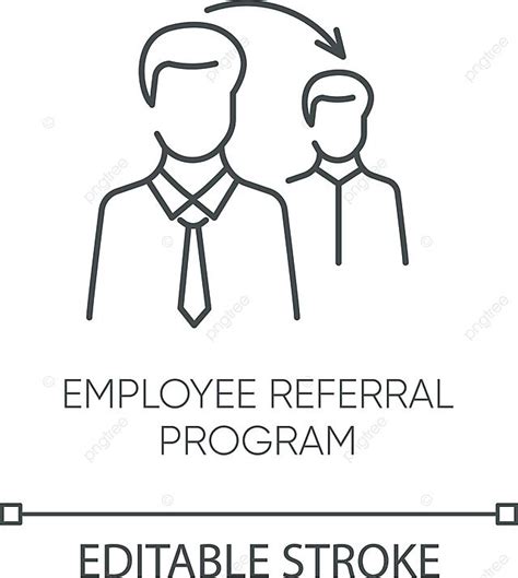 Linear Referral Program Icon For Recruitment Employee Work Web Vector Employee Work Web Png