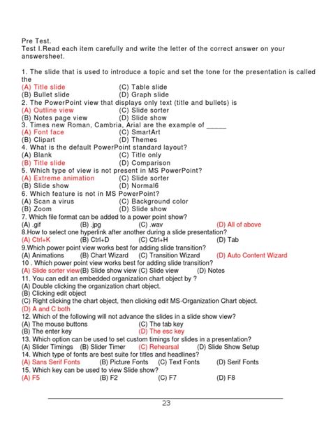 Quarter 3 Week 1 4 Powerpoint Pretest And Posttest Pdf Typefaces