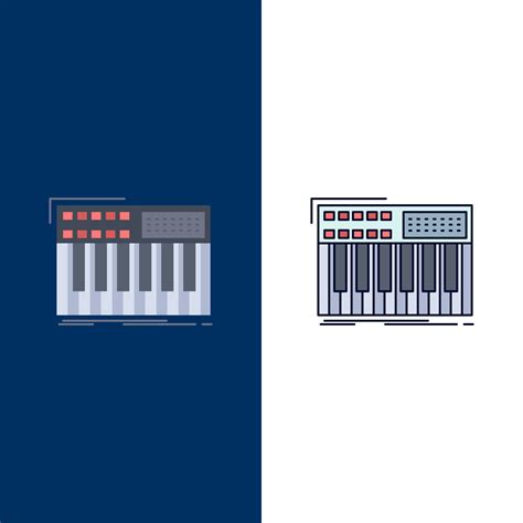 Synth Keyboard Midi Synthesiser Synthesizer Flat Color Icon Vector 19170742 Vector Art At Vecteezy