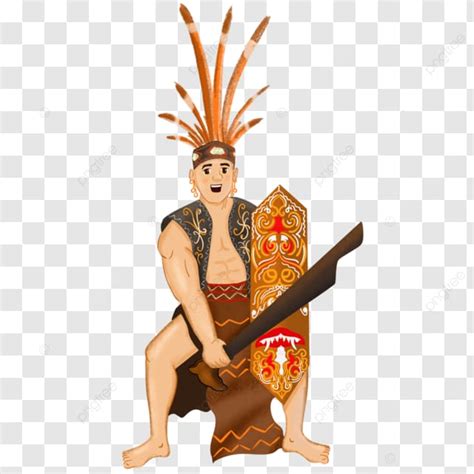 Tari Dayak Perisai Kalimantan Barat Indonesia Tradisional Menari Kalimantan Barat Png