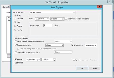 Task Scheduler Trigger Expire Just With Time Rwindows10