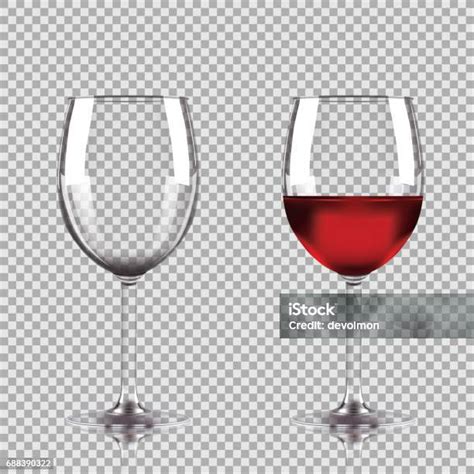 절반 전체 안경비어 와인 레드 와인으로 와인 글라스 투명 한 벡터의 세트입니다 와인잔에 대한 스톡 벡터 아트 및 기타 이미지 와인잔 투명한 0명 Istock