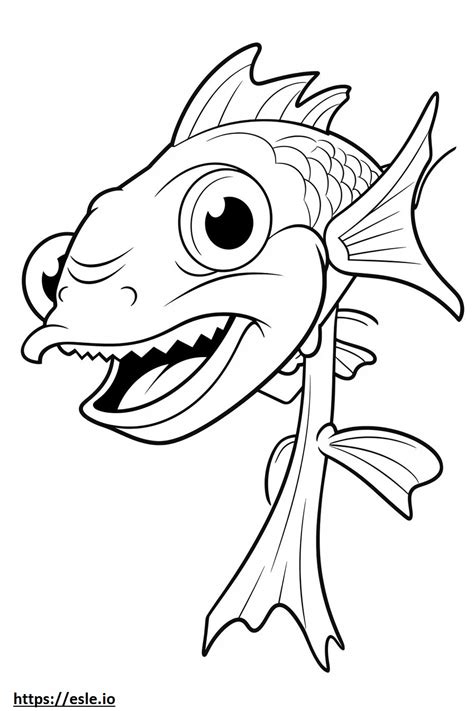 Viperfish Cute Coloring Page