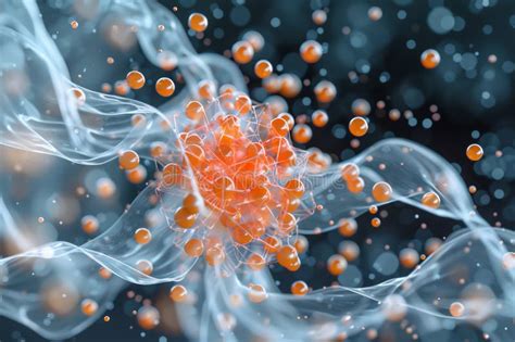 Abstract Digital Illustration Of A Molecular Structure With