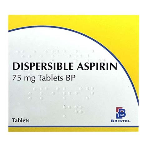 Numark Dispersible Aspirin 75mg 100 Tablets Withaid