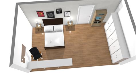 Quarto Retangular De Patricia Planta 3d Mooble