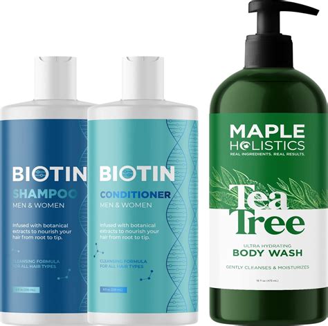Shampoo Conditioner And Body Wash Set Volumizing Biotin